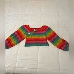 FARM Rio | Tops | Farm Rio Multicolored Crochet Blouse Nwt Size S ...